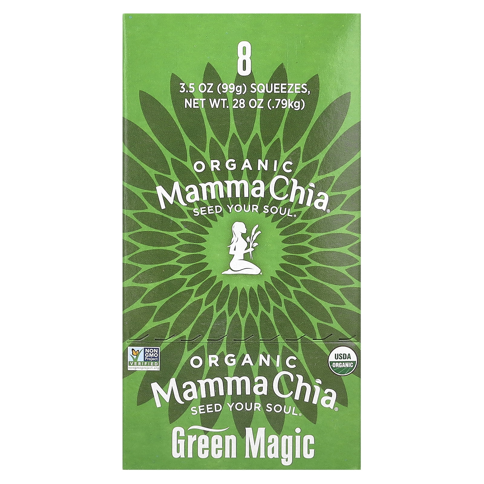 Mamma Chia Organic Squeeze Pouch, Green Magic with Fruits & Veggies, 3. ...
