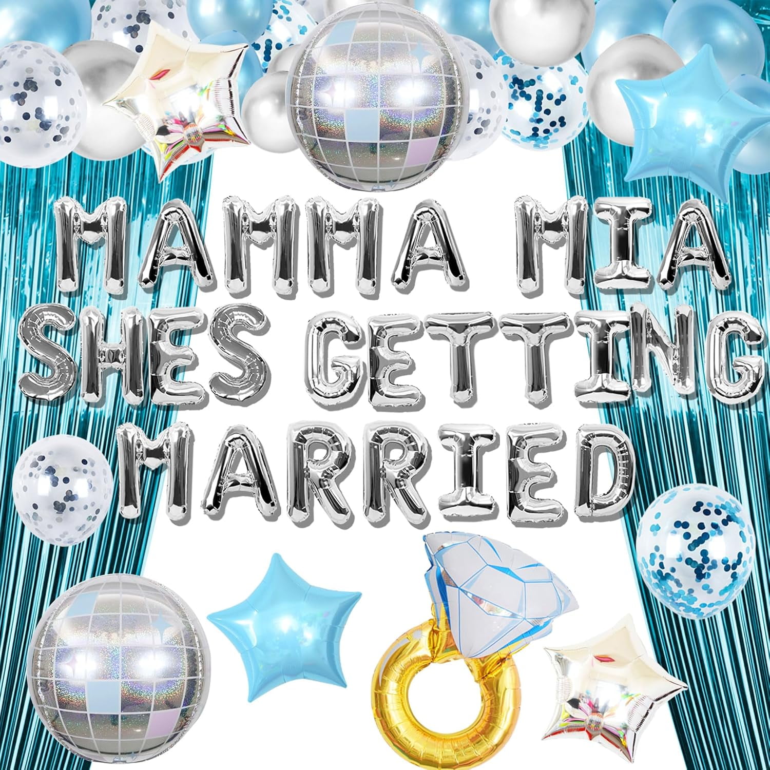 Mamma Mia Shes Getting Married Bachelorette Decoration Last Disco Party ...