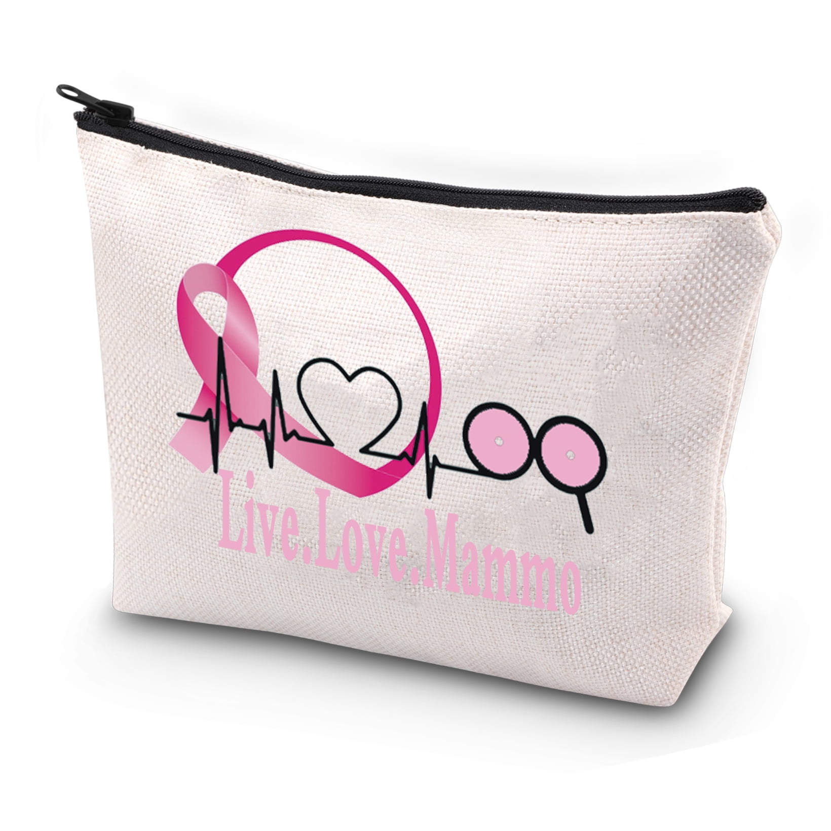 Mammo Cosmetic Bag For Women Live Love Mammo Makeup Bag Mammo ...