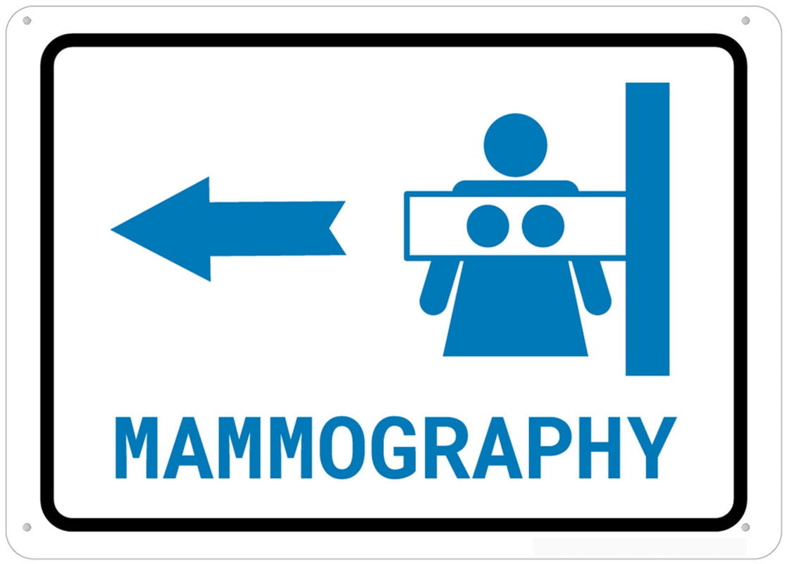 Mammography Left Arrow Sign Outdoor Metal Sign - 12 X 8 Metal Signs For ...