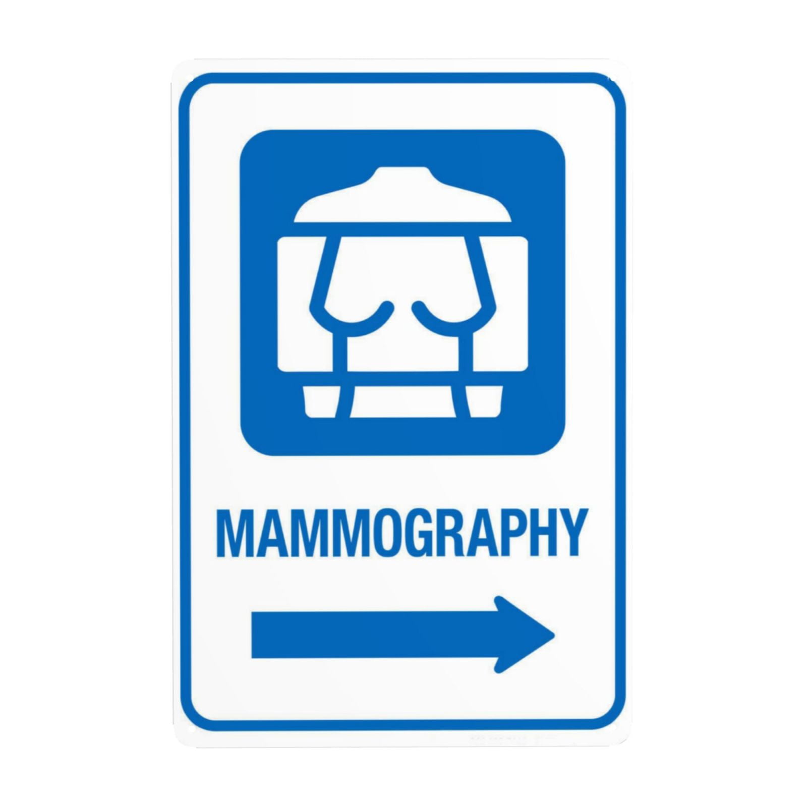 Mammography With Right Arrow Hospital Sign Aluminum Retro Metal Tin ...