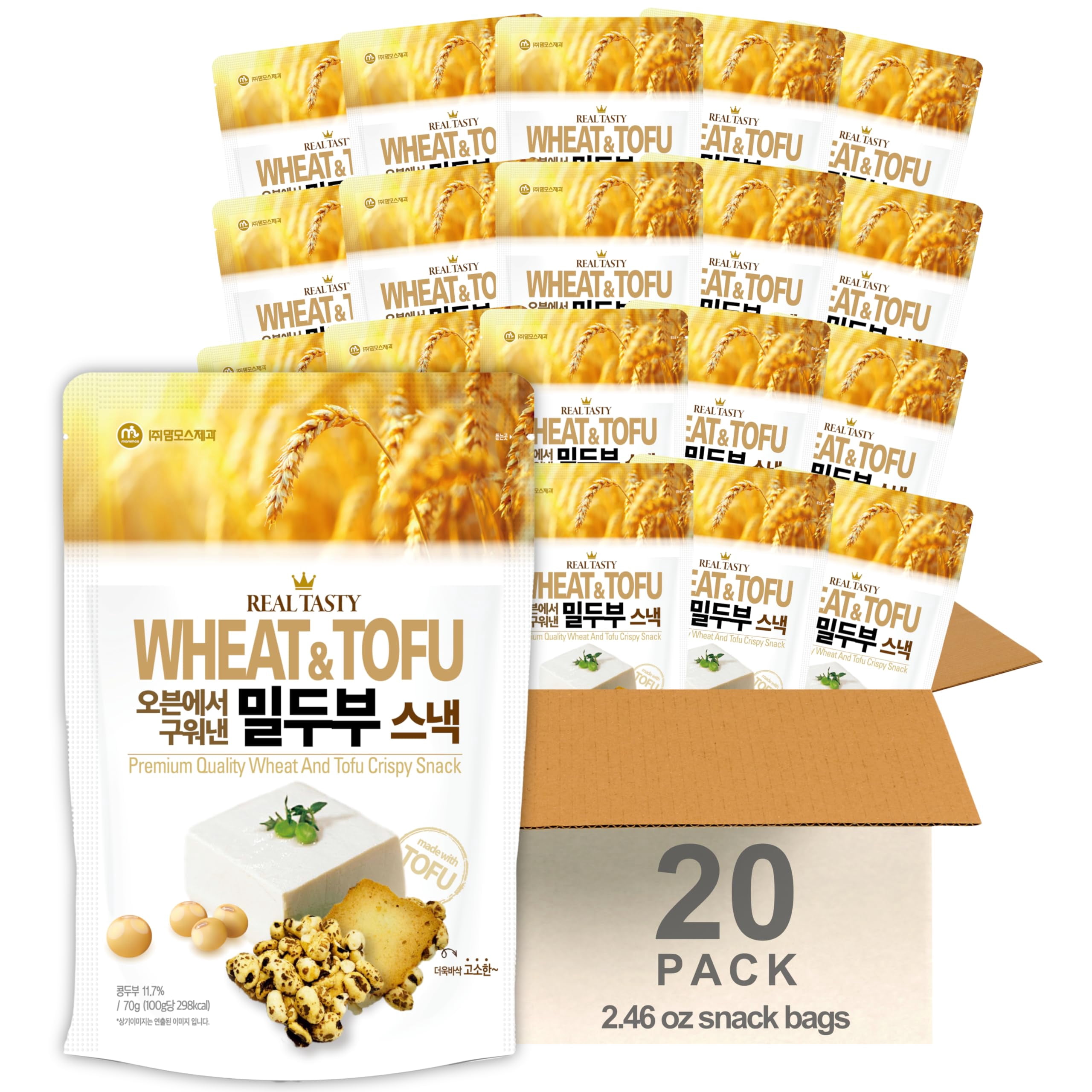 Mammos Wheat and Tofu YYF14 Crispy Snack - Korean Savory Snack, Oven ...