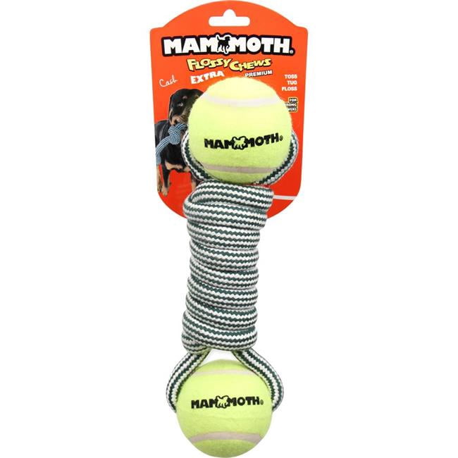 Mammoth 53504F 13 x 3 in. Extra Twister Bone with 2 Balls - Multi Color ...