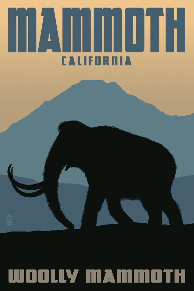 Mammoth, California, Woolly Mammoth (24x36 Giclee Gallery Art Print ...