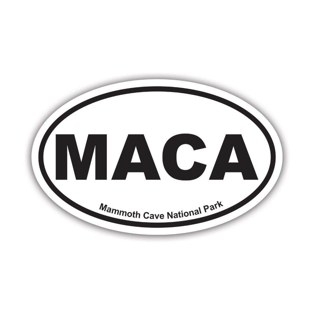 Mammoth Cave National Park MACA Oval Sticker Decal - Self Adhesive ...