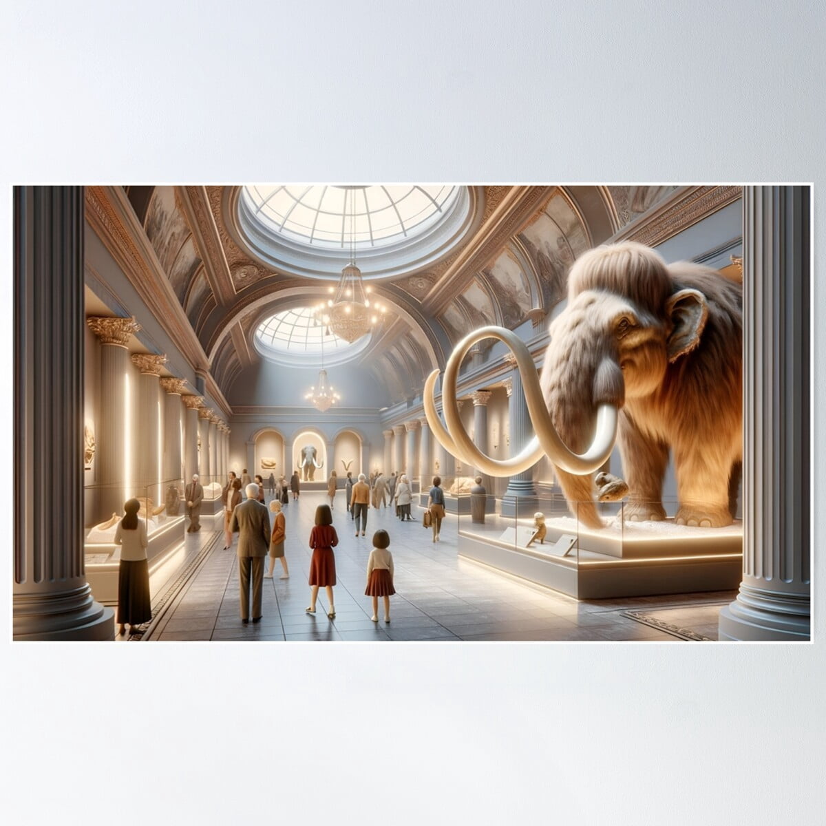 Mammoth Tusks Exhibit In Ukrainian Museum Poster Wall Art, Modern Wall ...