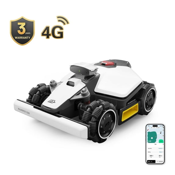 Mammotion LUBA Mini AWD 1500 Robot Lawn Mower with 4G, Reception 0.37 Acre, Max. 0.45 Acre ...