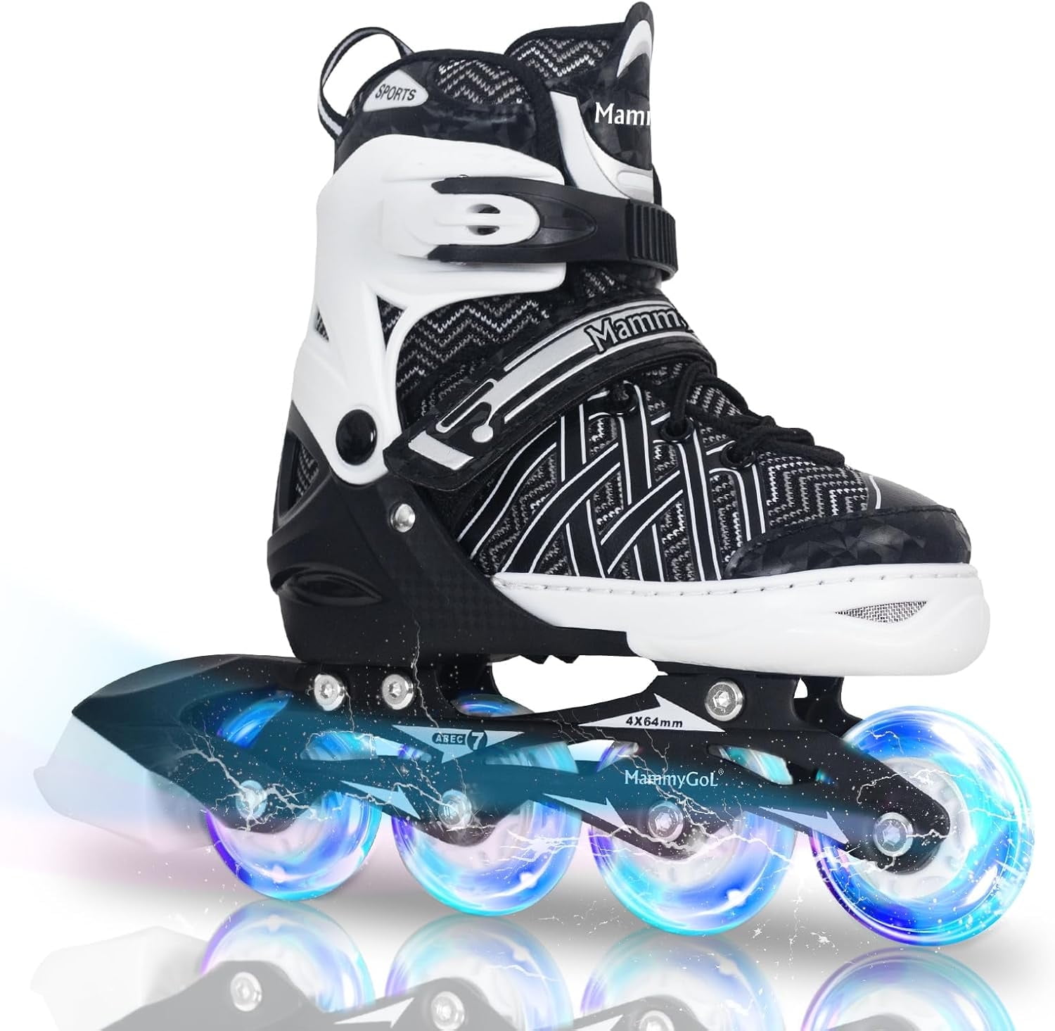 MammyGol Adjustable Inline Skates for Kids with Light-Up Wheels - Youth ...
