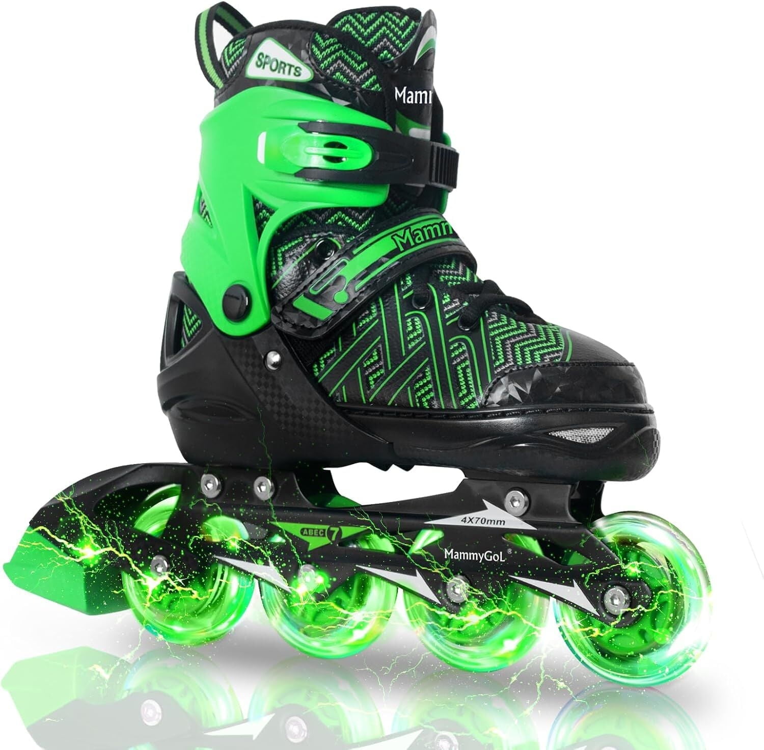 MammyGol Adjustable Inline Skates for Kids with Light-Up Wheels - Youth ...