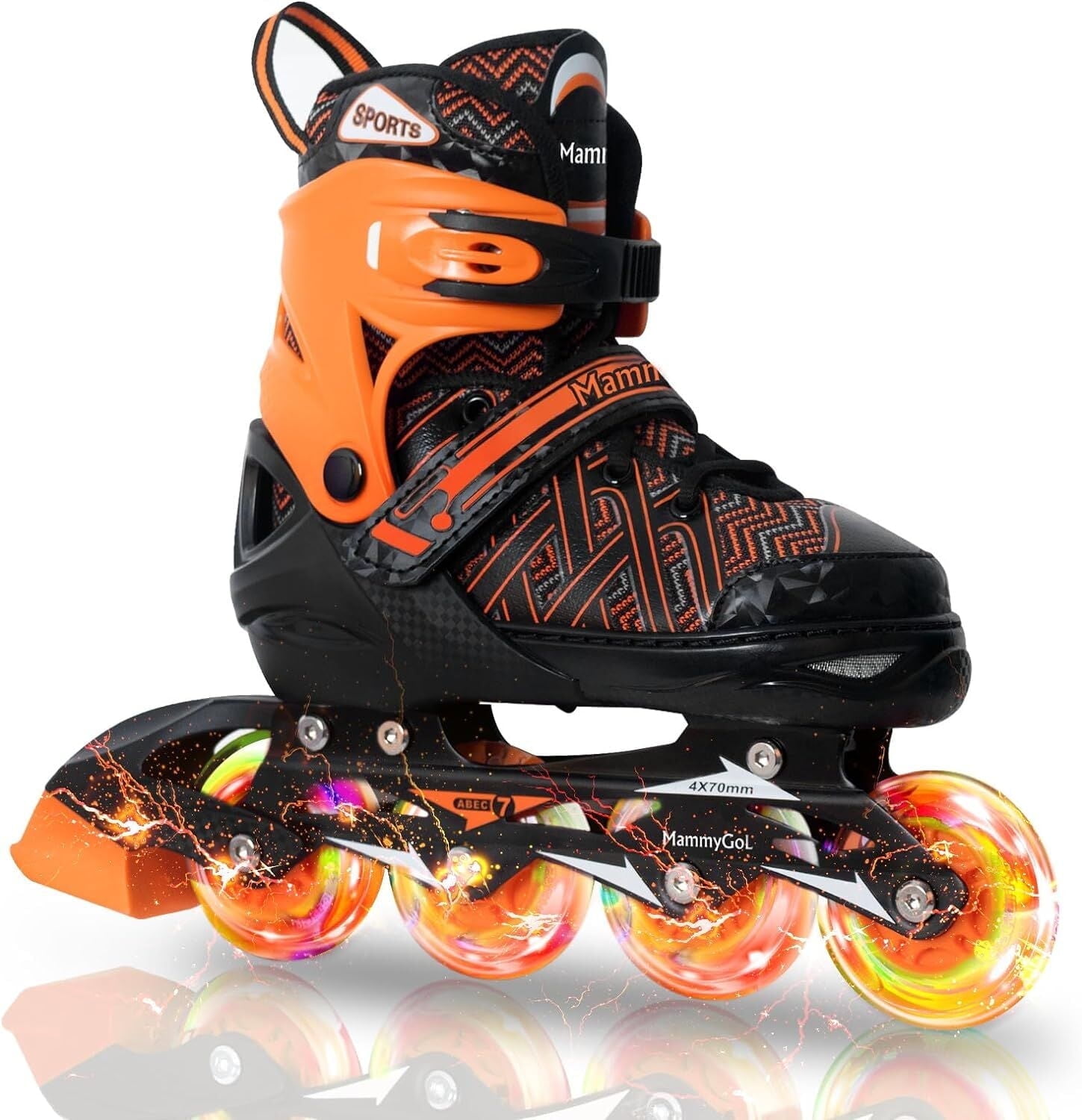 MammyGol Adjustable Inline Skates for Kids with Light-Up Wheels - Youth ...