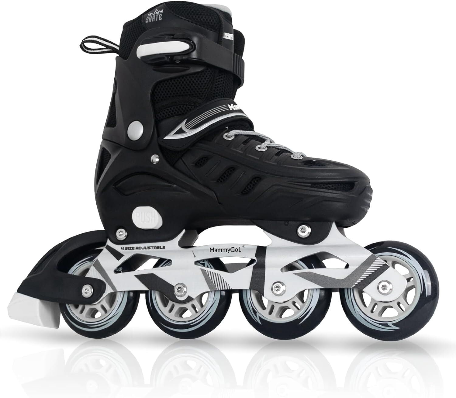 MammyGol Adjustable Inline Skates for Youth & Adults PU Wheels Safety ...