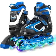 SubSun Boys & Girls Adjustable Rollerblades with Light Wheels, Blue ...