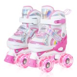 MammyGol Girls Roller Skates for Little Kids, Size Adjustable Rainbow ...