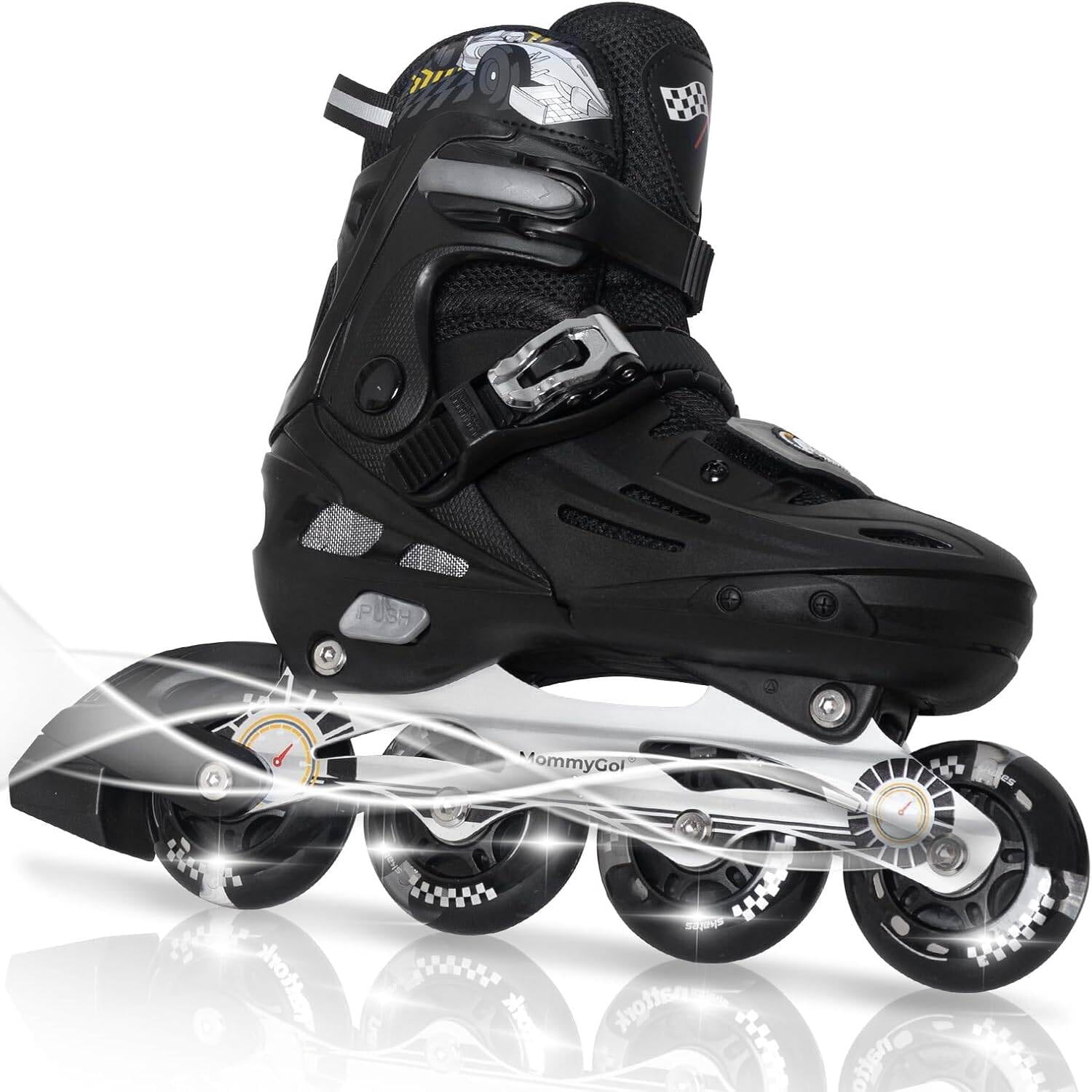 MammyGol Inline Skates for Boys and Girls Youth, 4 Size Adjustable ...