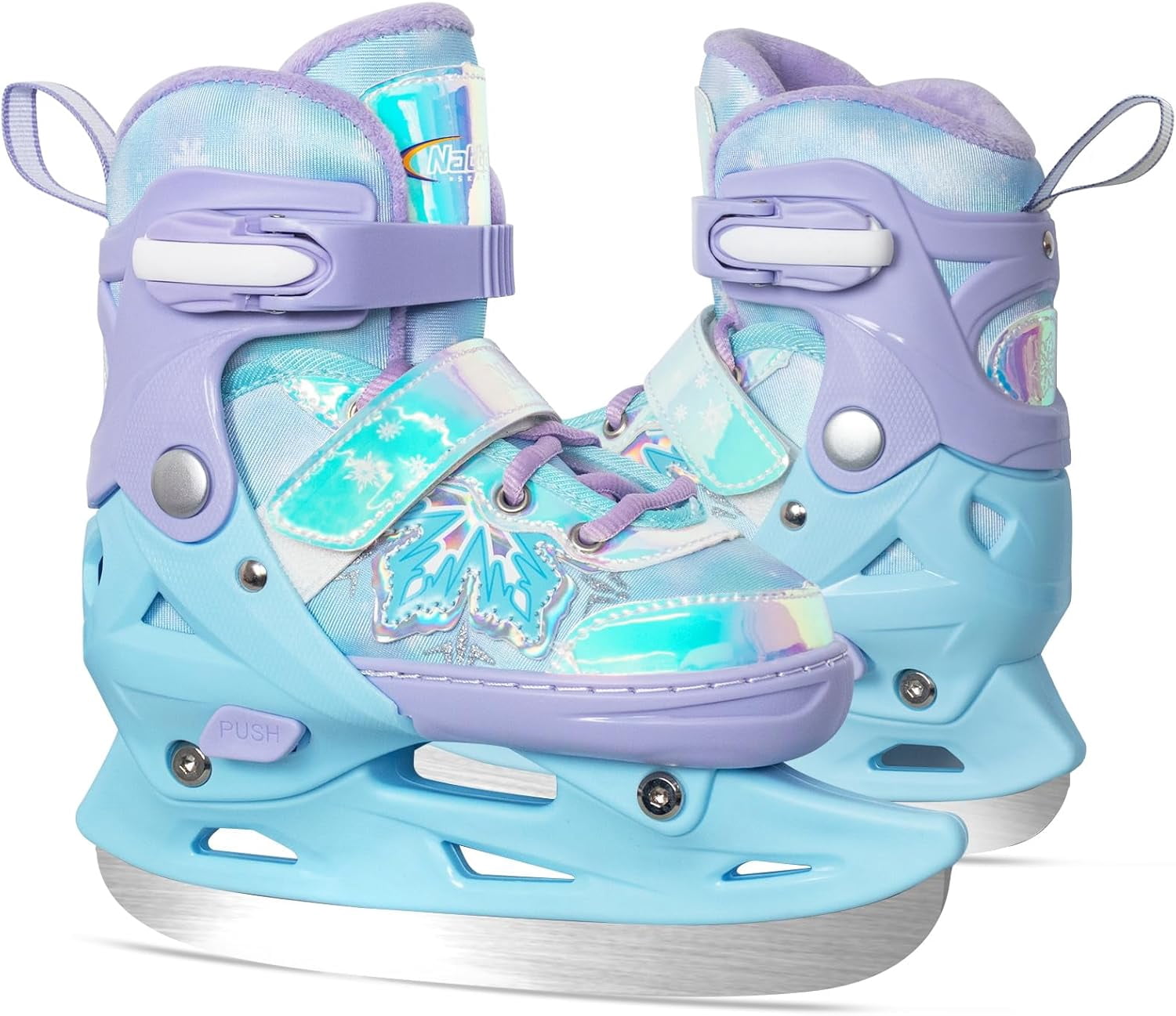 MammyGol Kids Toddler Ice Skates - 4 Size Adjustable Hockey Skates with ...