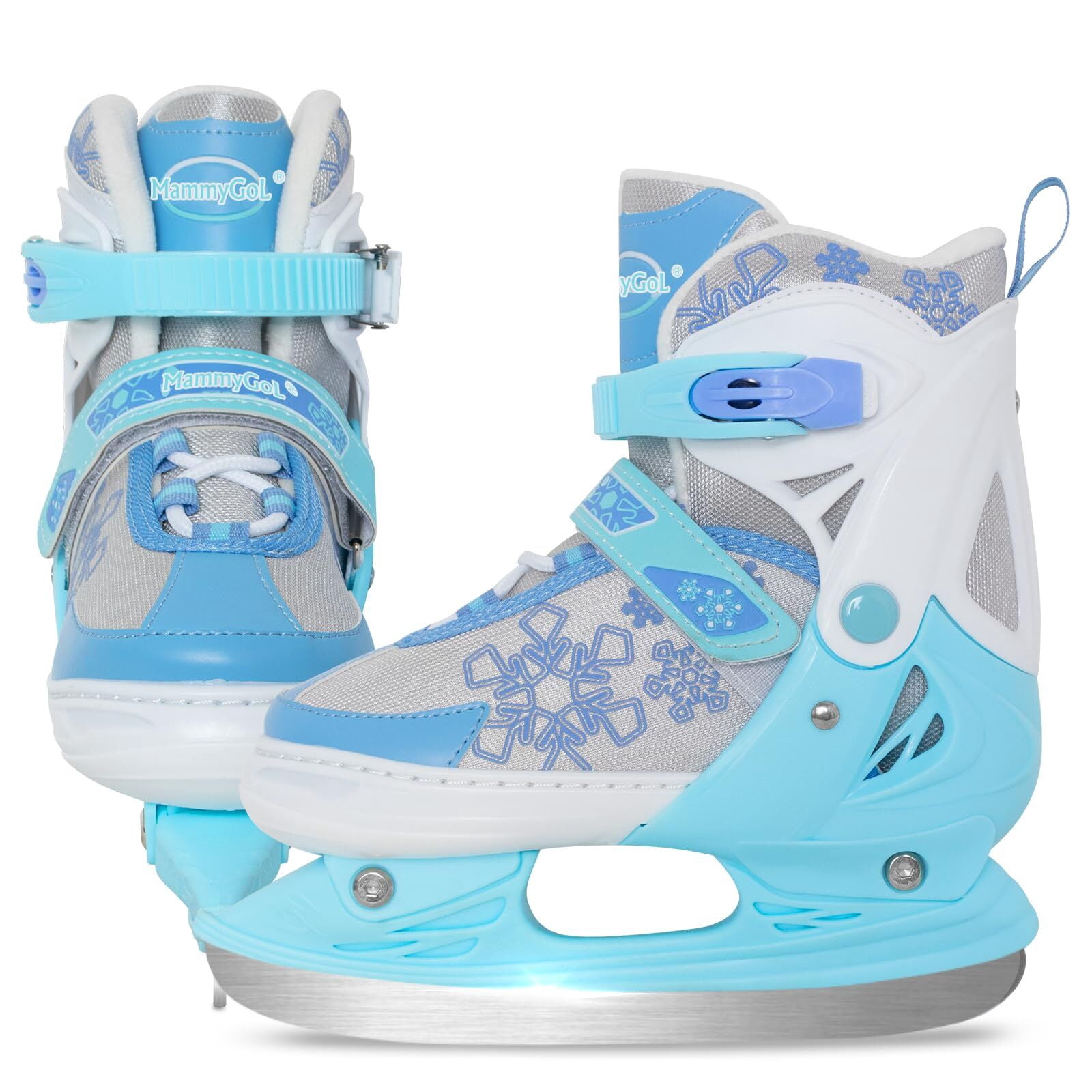 MammyGol Kids Toddler Ice Skates - 4 Size Adjustable Hockey Skates with ...