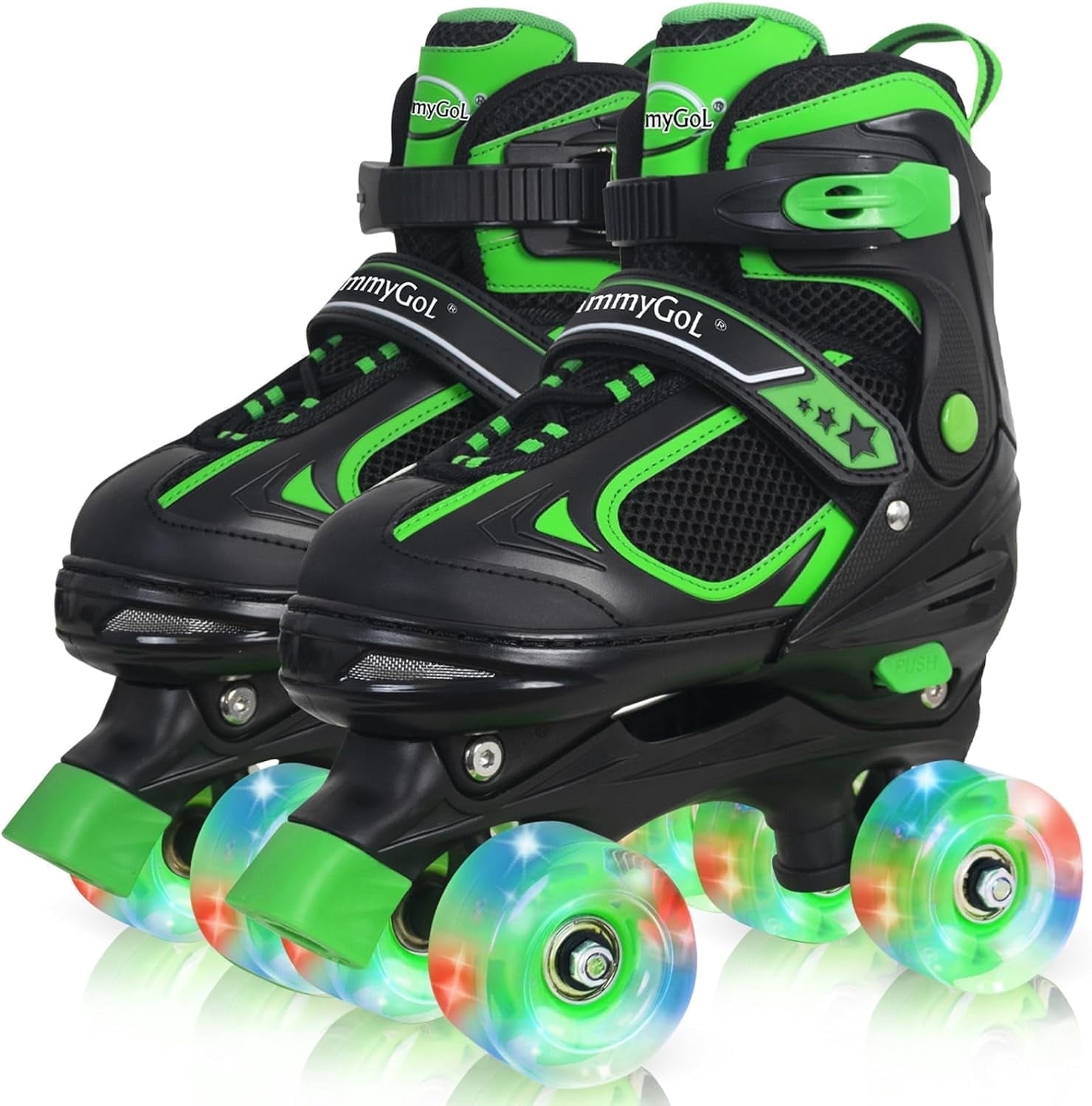 MammyGol, Roller Skates, Size 4, All Light Up Wheels - Walmart.com
