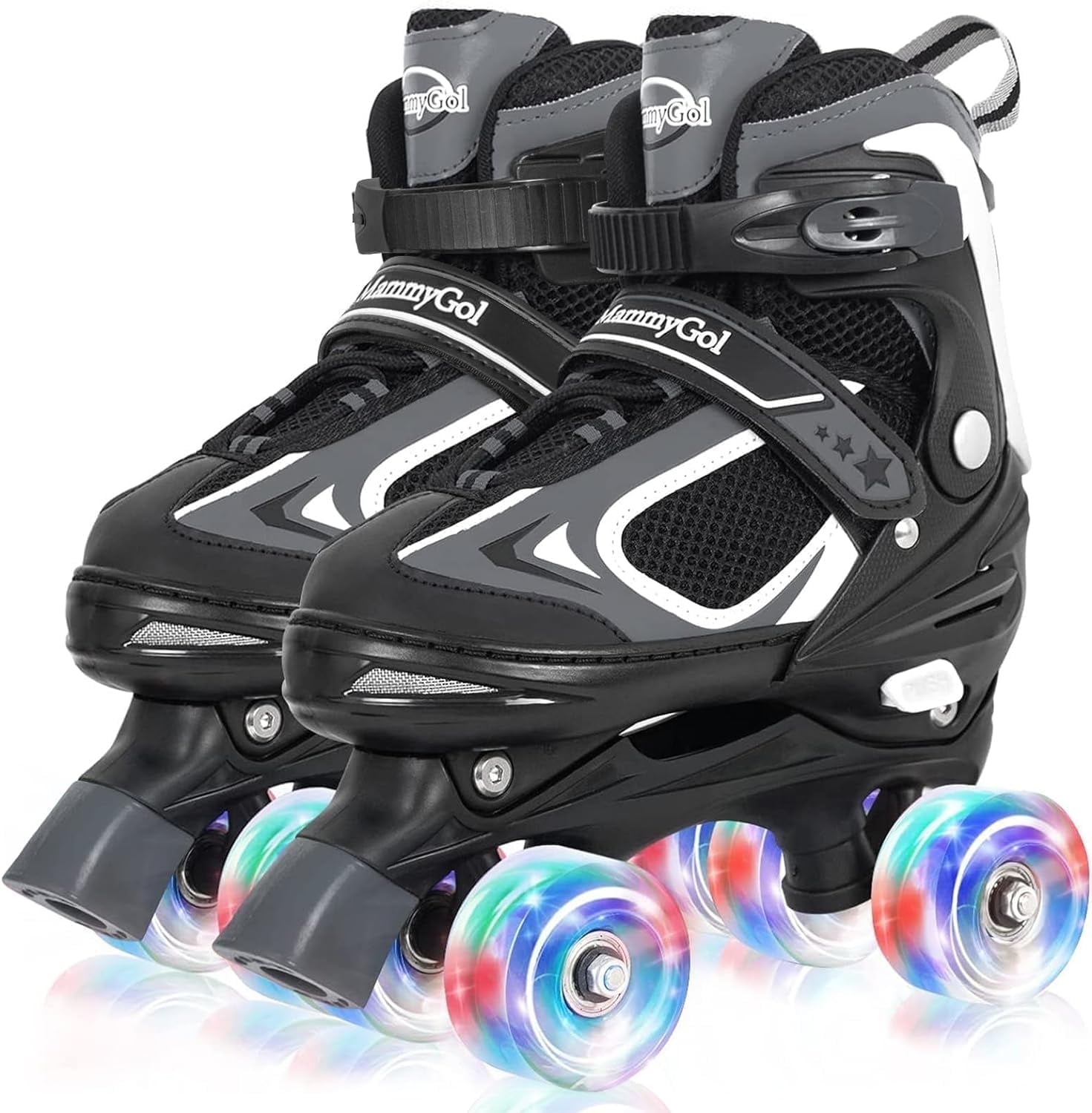 MammyGol Adjustable Roller Skates, Light Up Wheels, Unisex Indoor ...