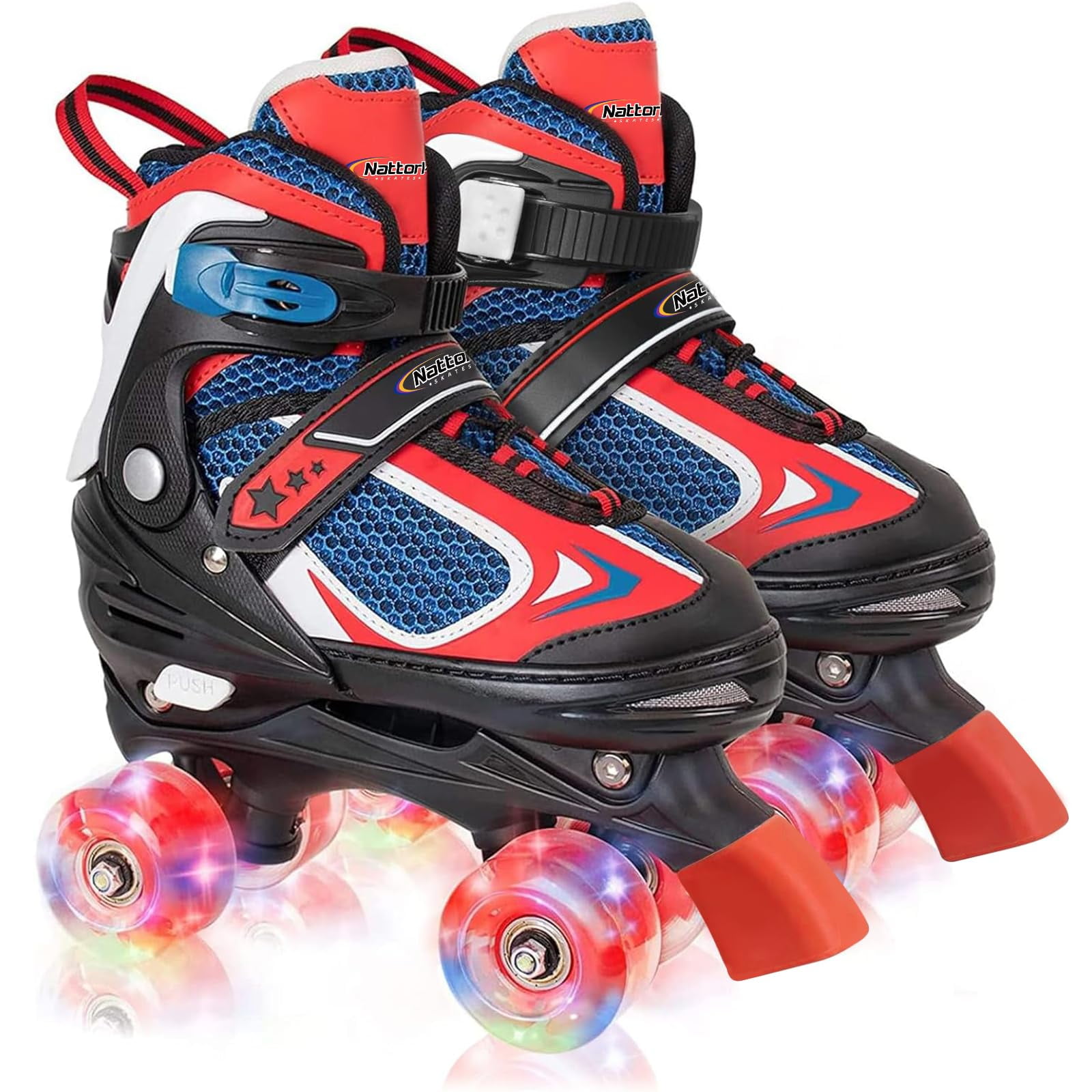 MammyGol Roller Skates for Boys Girls, 4 Sizes Adjustable Quad Skates ...