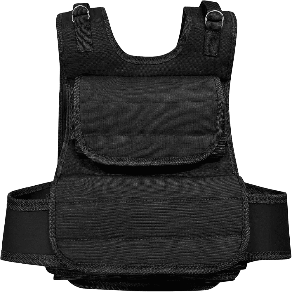 Man Adjustable Workout Weighted Vest 44LB with Iron Weights for Home ...