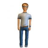 Man Akin: Inflatable Talking Boyfriend Husband, Funny Gifts for Women ...