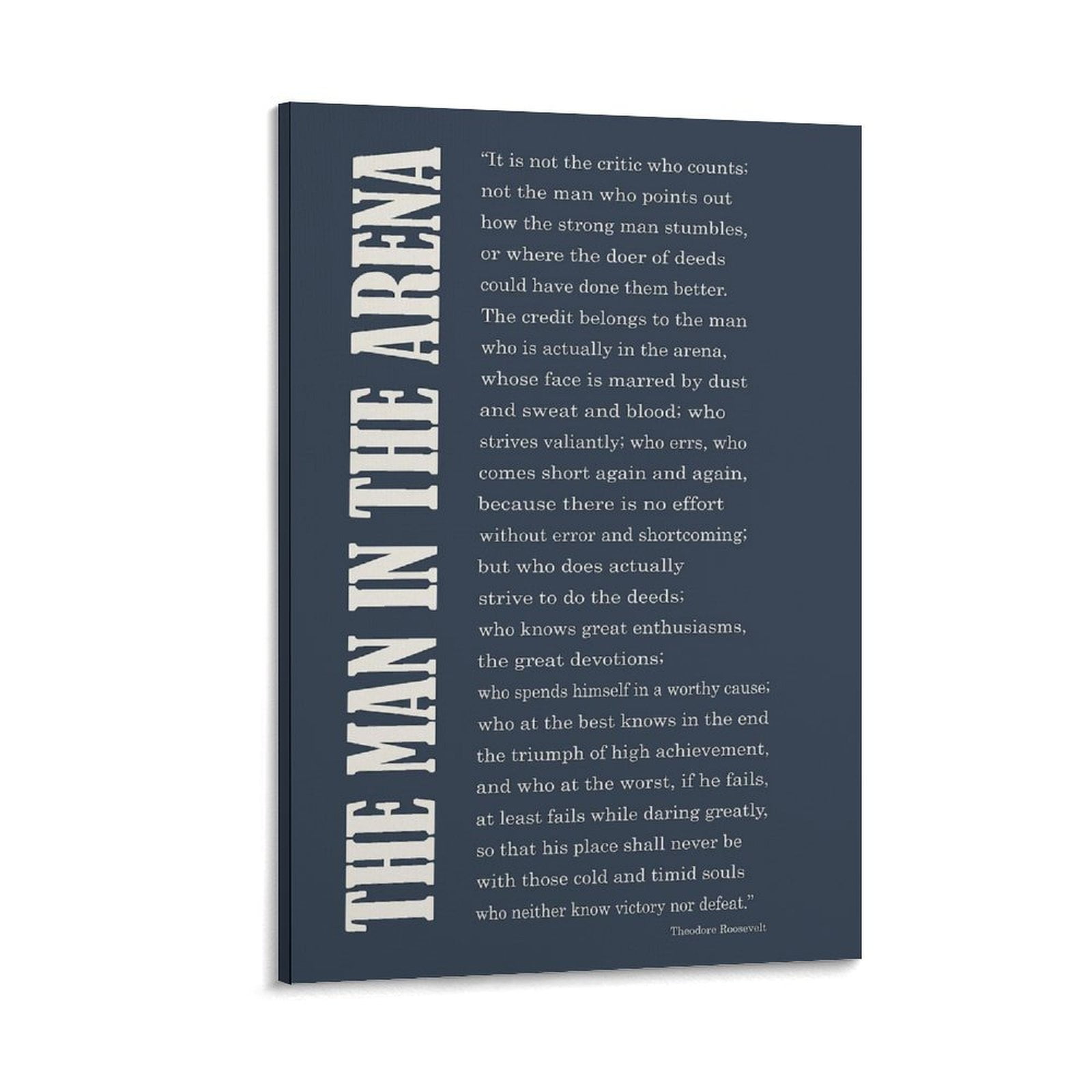 The Man In The Arena Theodore Roosevelt Quote Graduation Gift Modern ...