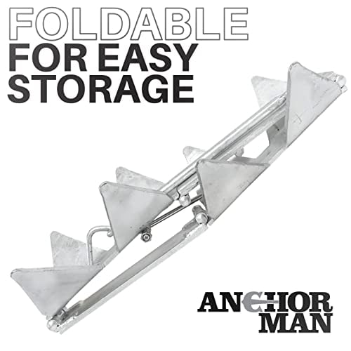 -Man Boat Slide Box Anchors, 100% Hot Dipped Galvanized Foldable ...