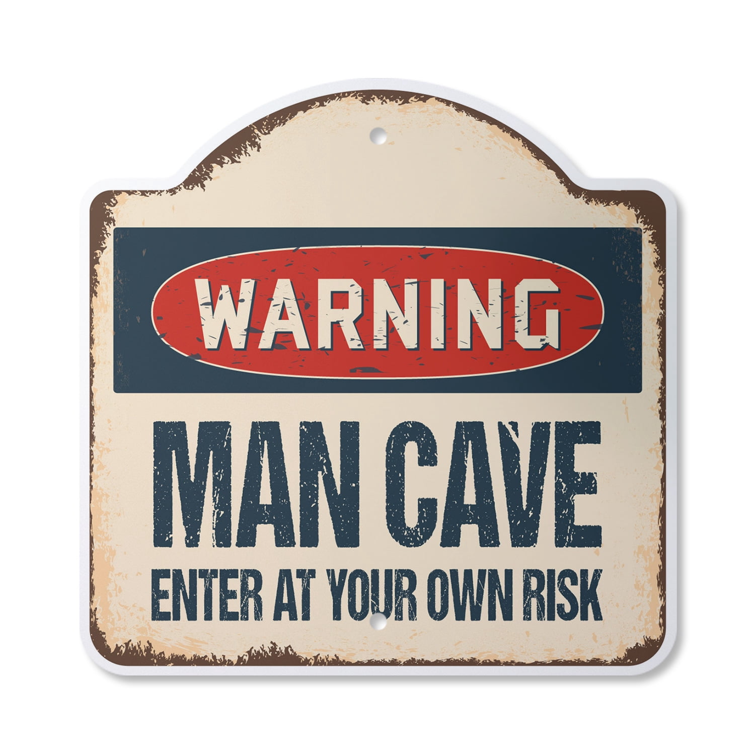 Man Cave 12" X 12" Sign | Indoor/Outdoor Plastic | SignMission Designer ...