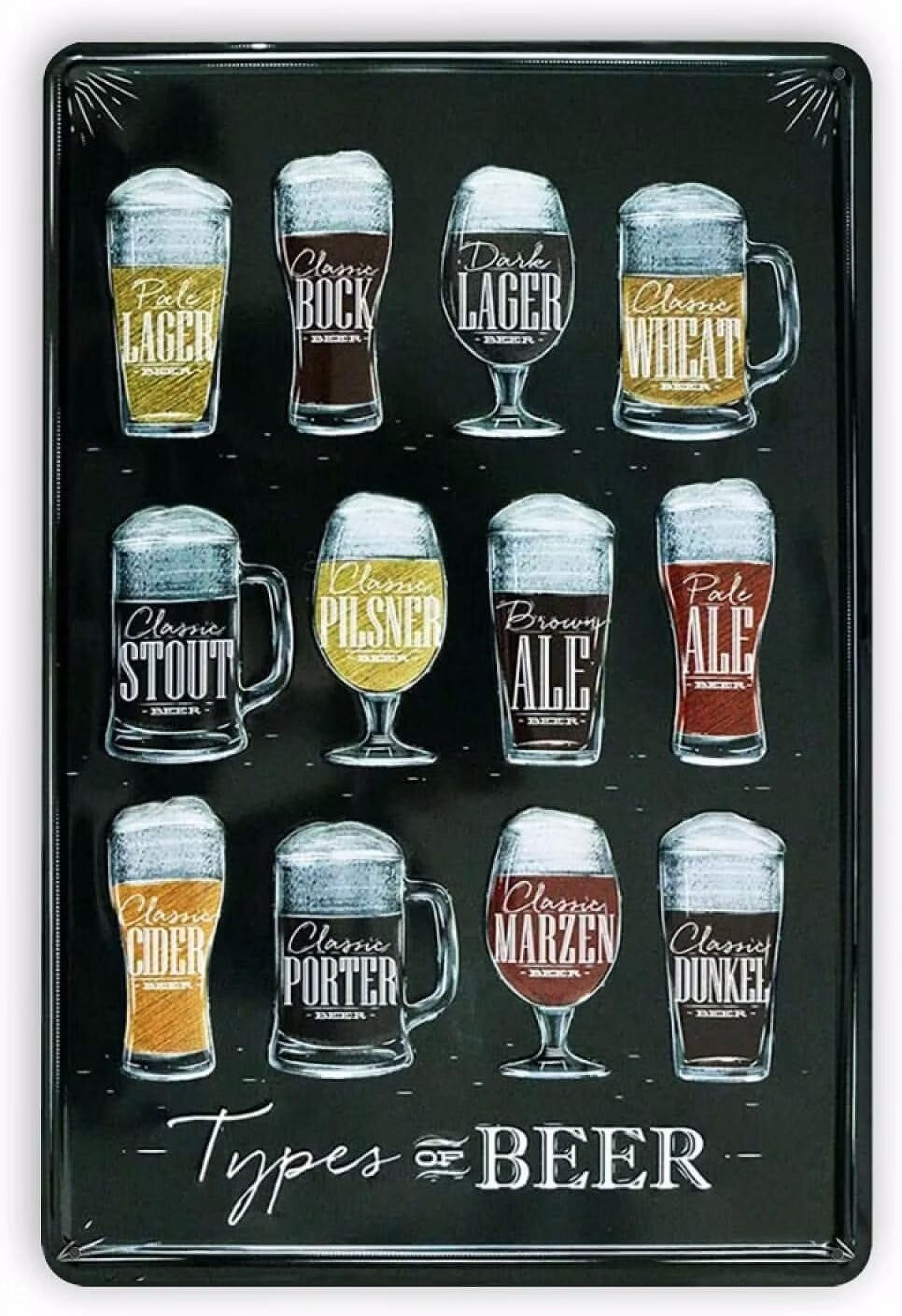 Man Cave Decor Beer Menu Collection Metal Sign,vintage Beer Signs For ...