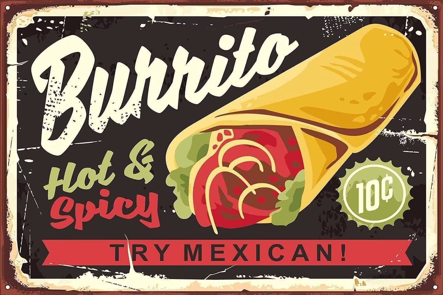 Man Cave Decor Funny Vintage Signs Hot Spicy Mexican Plaque Poster ...