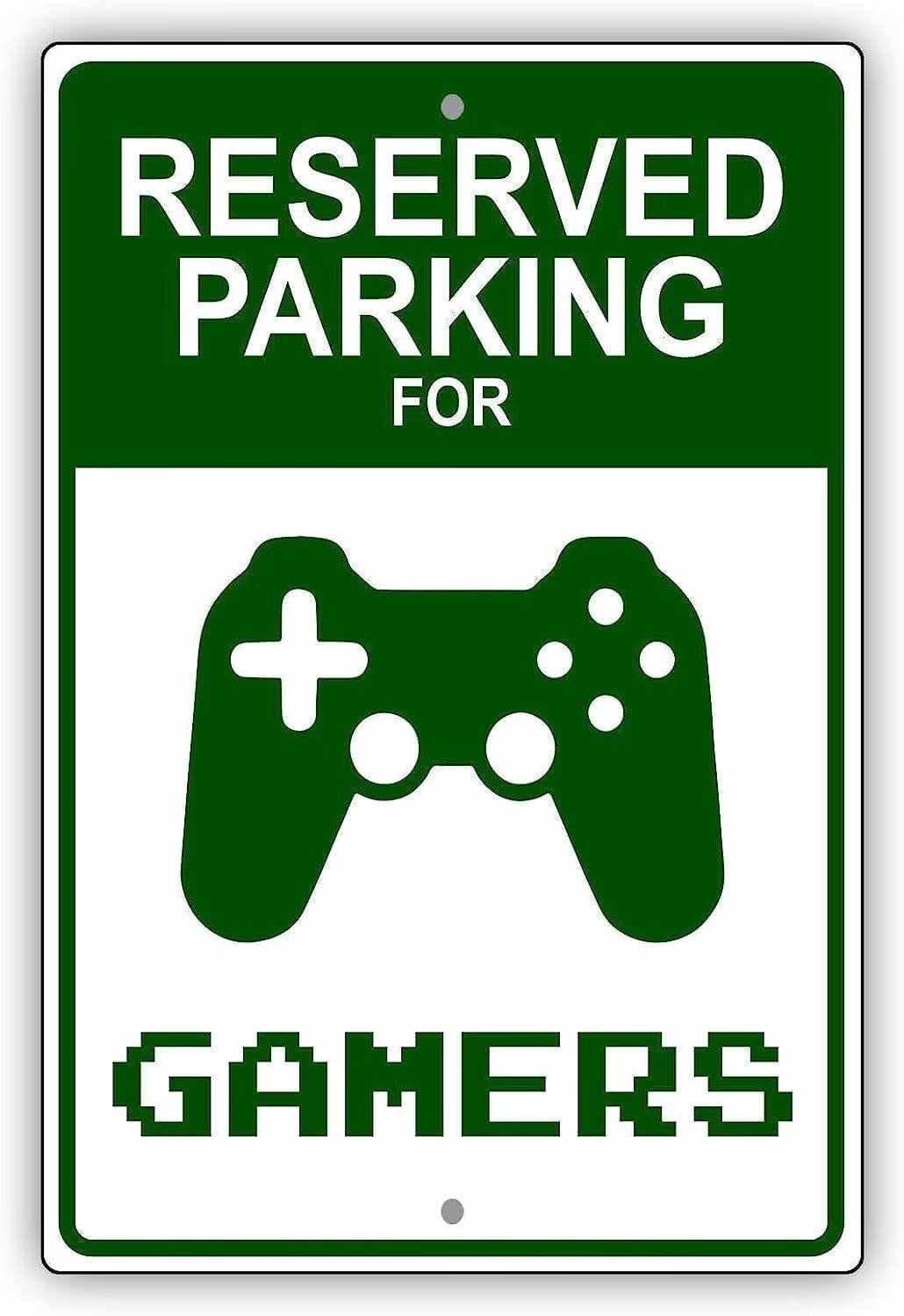 Man Cave Decor Gamer Signs And Reserved Parking For Gamers X-box Video ...