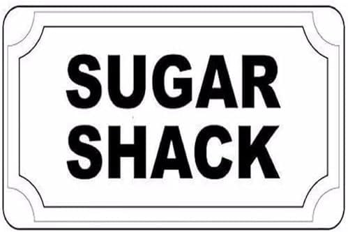 Man Cave Decor Metal Tin Sign Sugar Shack Black Retro Vintage Style ...