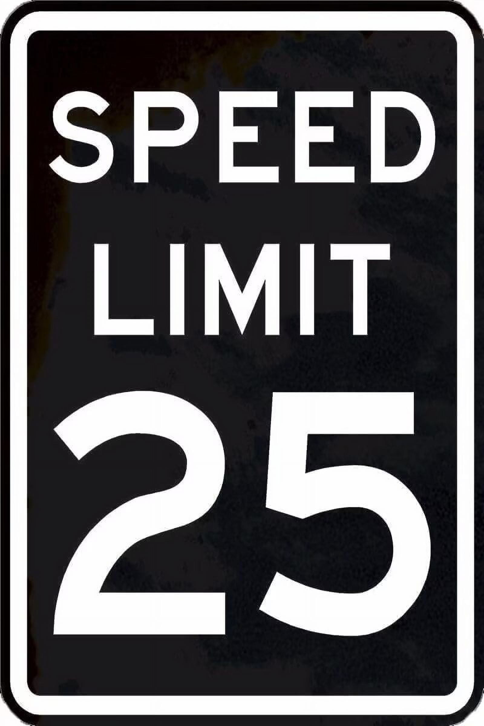 Man Cave Decor Night-time Speed Limit 25 Mph Sign,warning Traffic Road ...