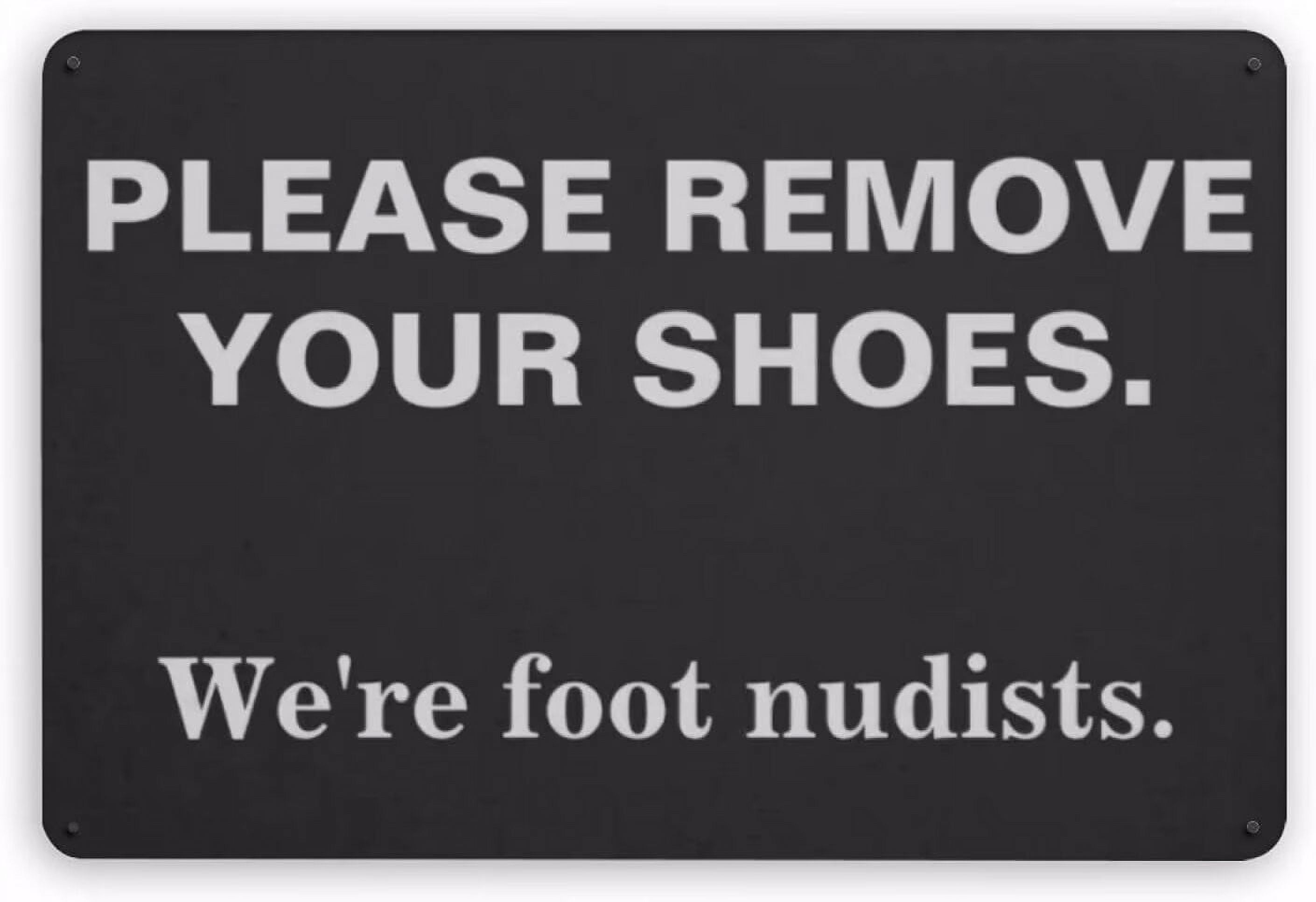 Man Cave Decor Please Remove Your Shoes Metal Sign,vintage Take Off ...