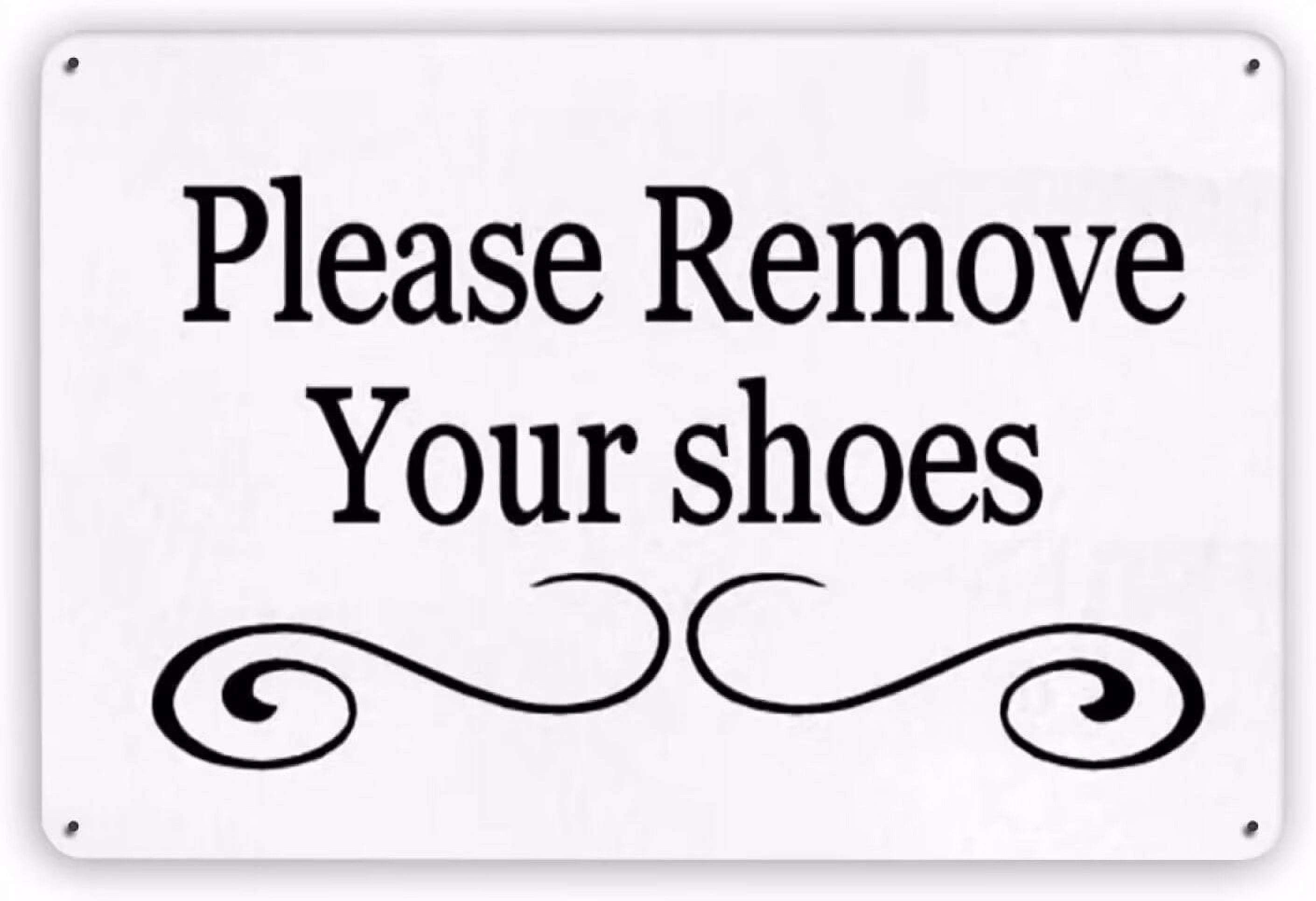 Man Cave Decor Please Remove Your Shoes White Metal Sign,vintage Take ...