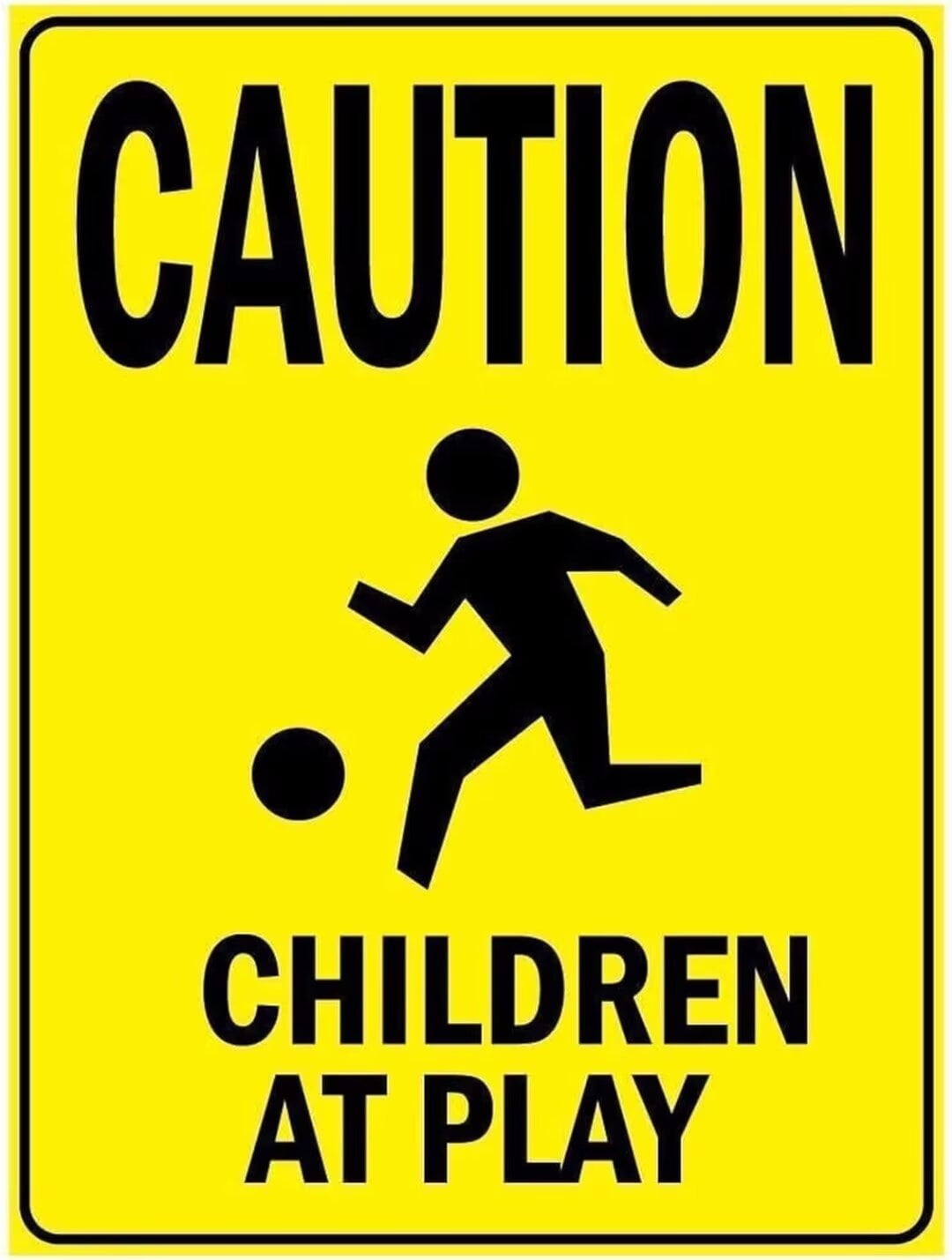 Man Cave Decor Warning Sign Caution Children At Play Road Sign Business ...