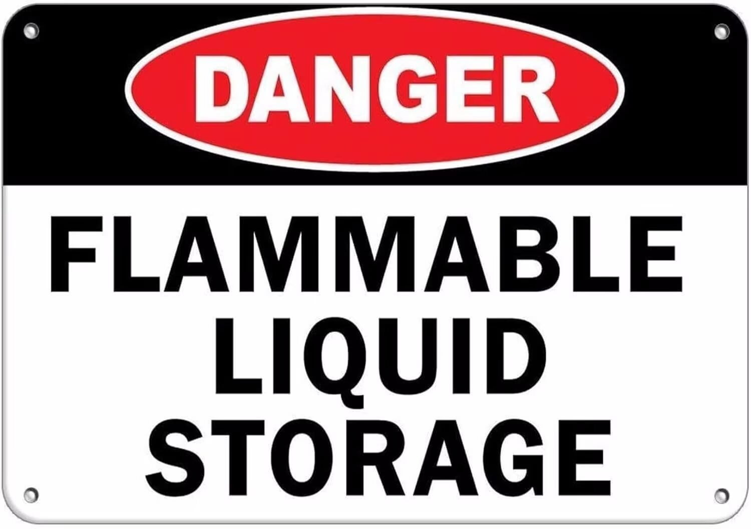 Man Cave Decor Warning Sign Danger Flammable Liquid Storage Hazard Sign ...