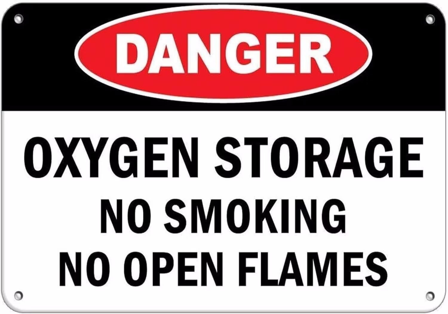 Man Cave Decor Warning Sign Danger Oxygen Storage No Smoking No Open ...
