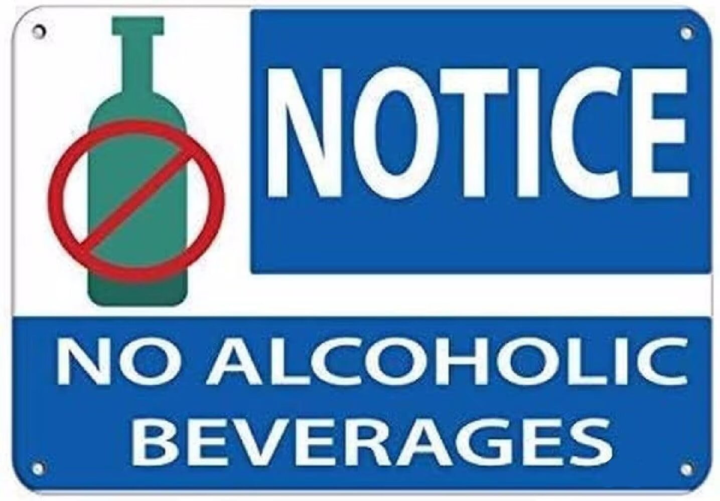 Man Cave Decor Warning Sign Notice No Alcoholic Beverages Security Sign ...