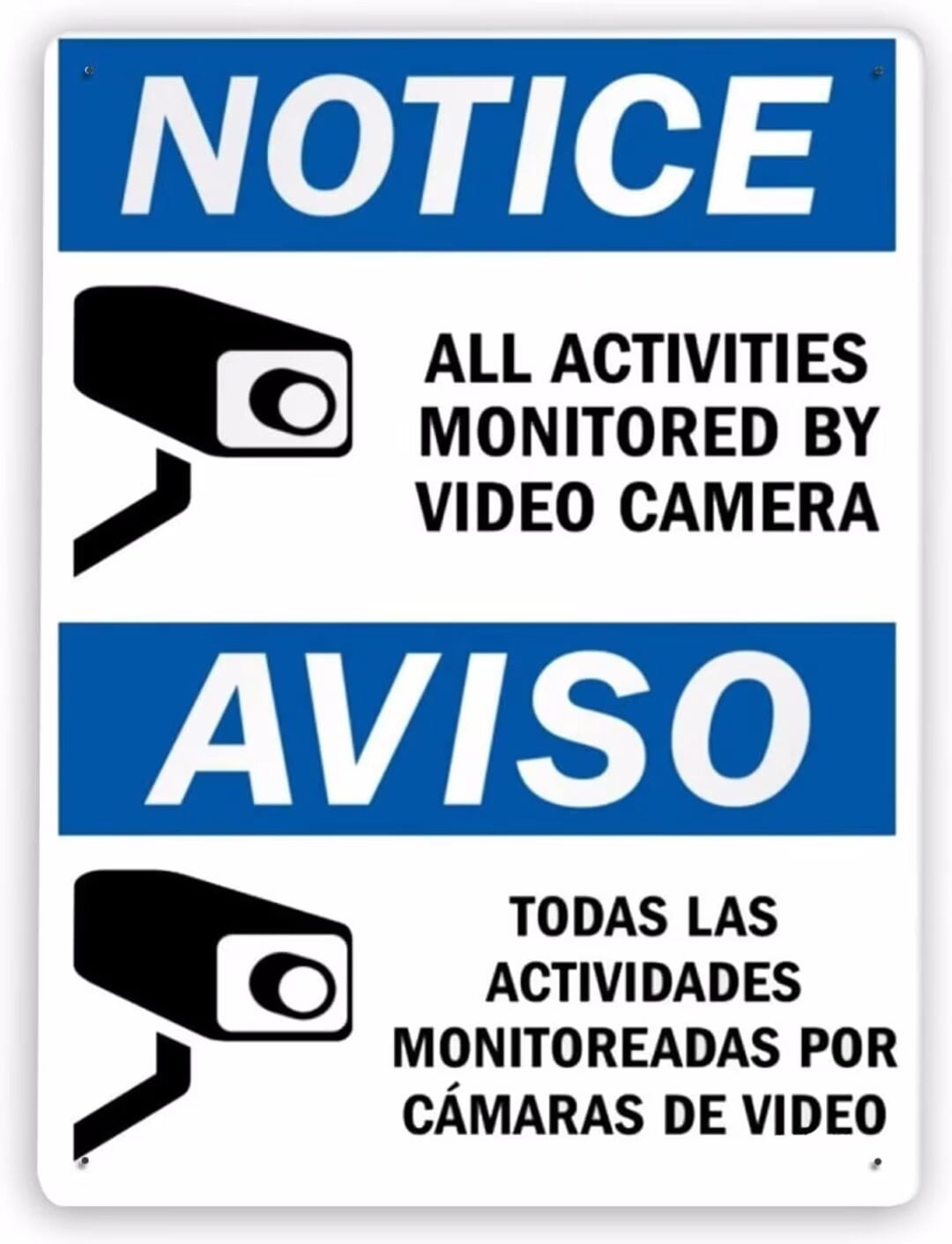 Man Cave Decor Warning Sign Rules Sign,bilingual Notice Video ...