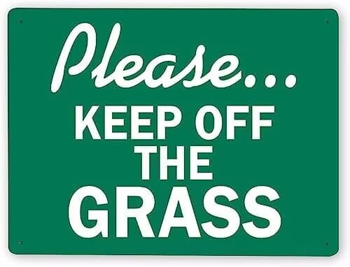 Man Cave Decor Warning Sign,keep Off Grass Sign Please.keep Off The ...