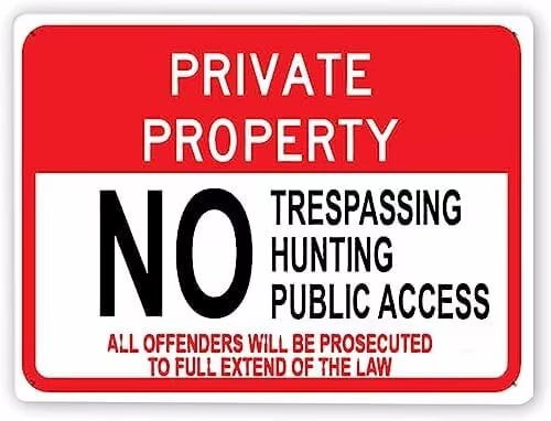 Man Cave Decor Warning Sign,no Trespassing Hunting Public Access ...