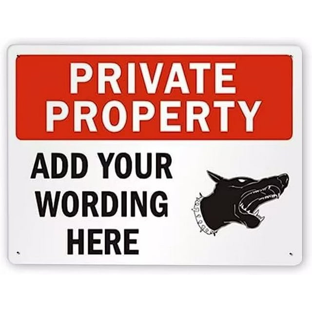 Man Cave Decor Warning Sign,private Property Add Your Wording Here,tin ...