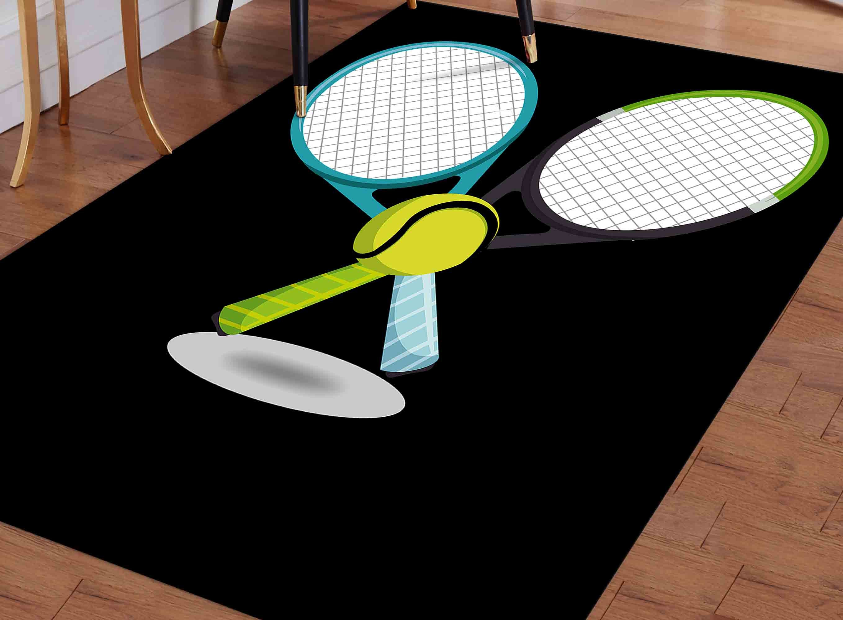 Man Cave Rug, Stair Rug, Office Decor Rug, Gift For The Home, Tennis ...