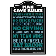 Man Cave Rules Sign - Walmart.com