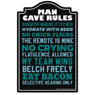 Man Cave Rules Sign - Walmart.com