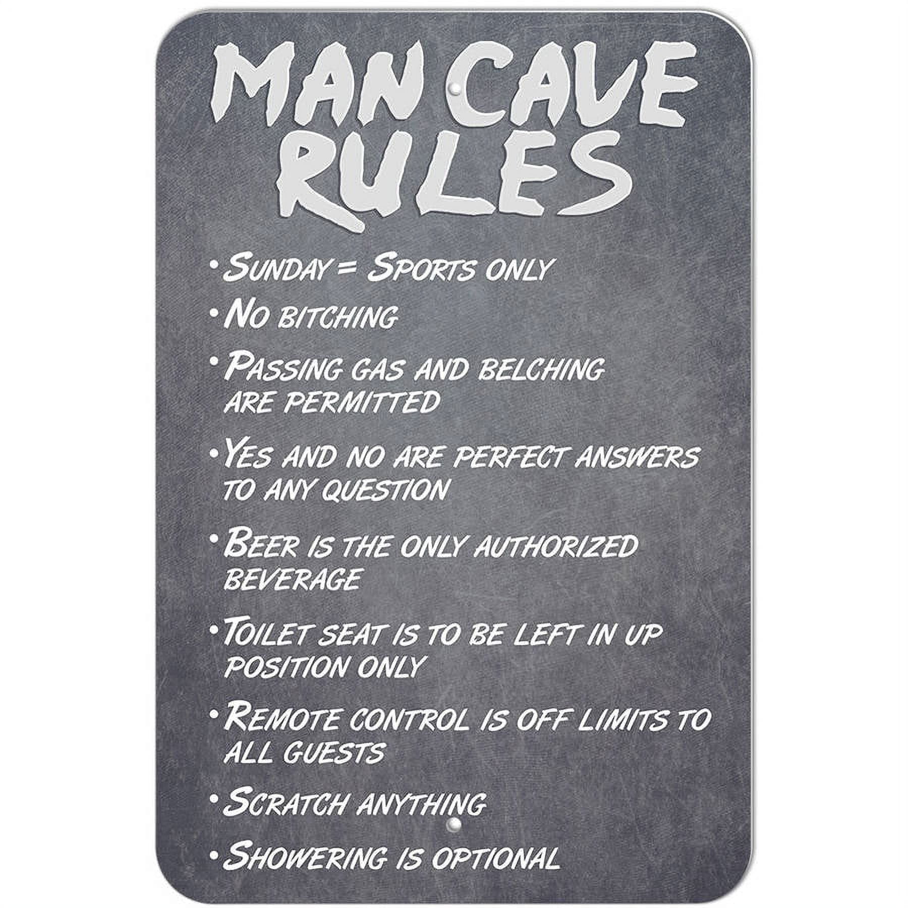 Man Cave Rules Sign - Walmart.com