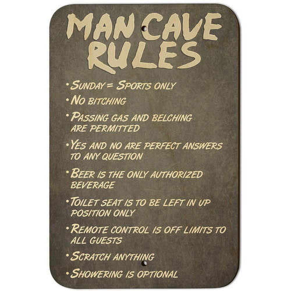 Man Cave Rules Sign - Walmart.com