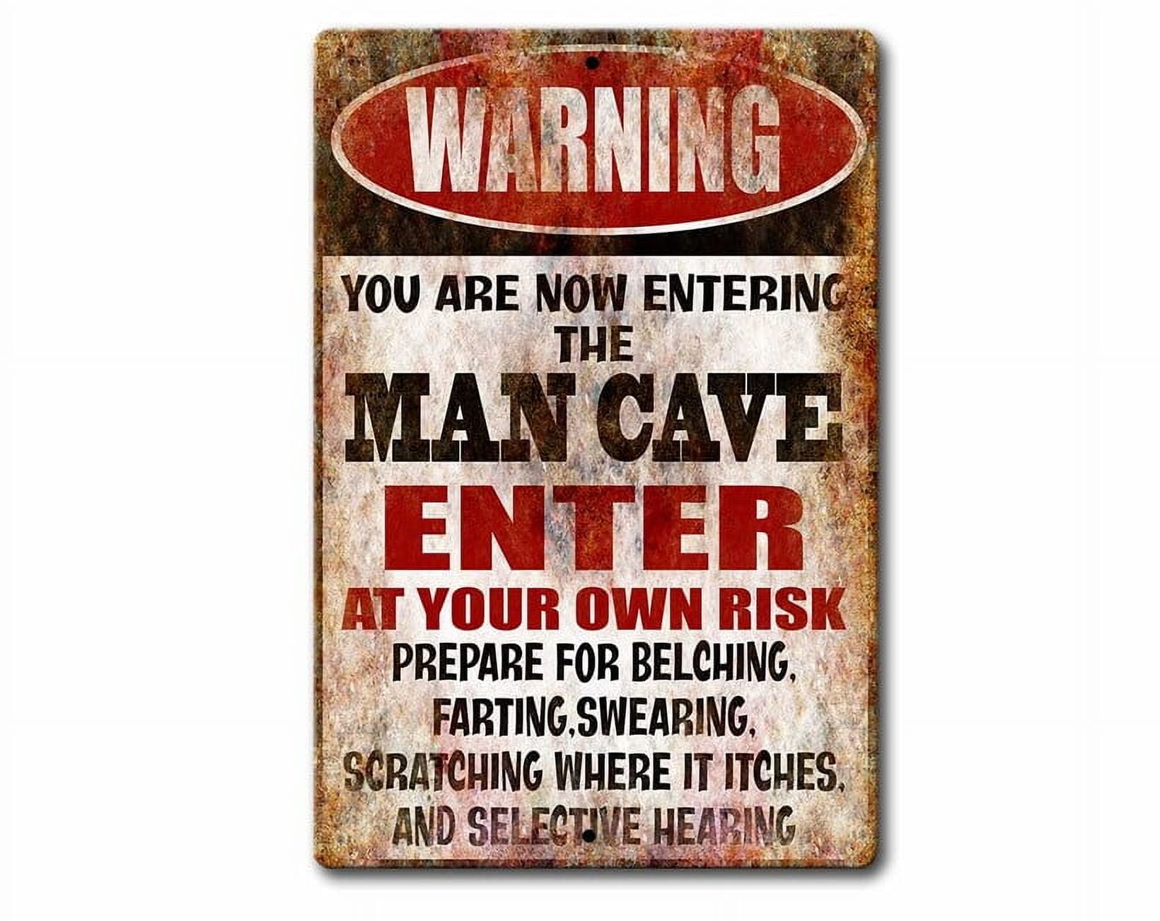 Man Cave Sign,Funny Metal Sign,ManCave,Man Warning Sign,Gift for Him ...