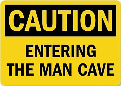 Man Cave Warning Caution Sign Tin Signs Vintage 8x12 Inch - Walmart.com